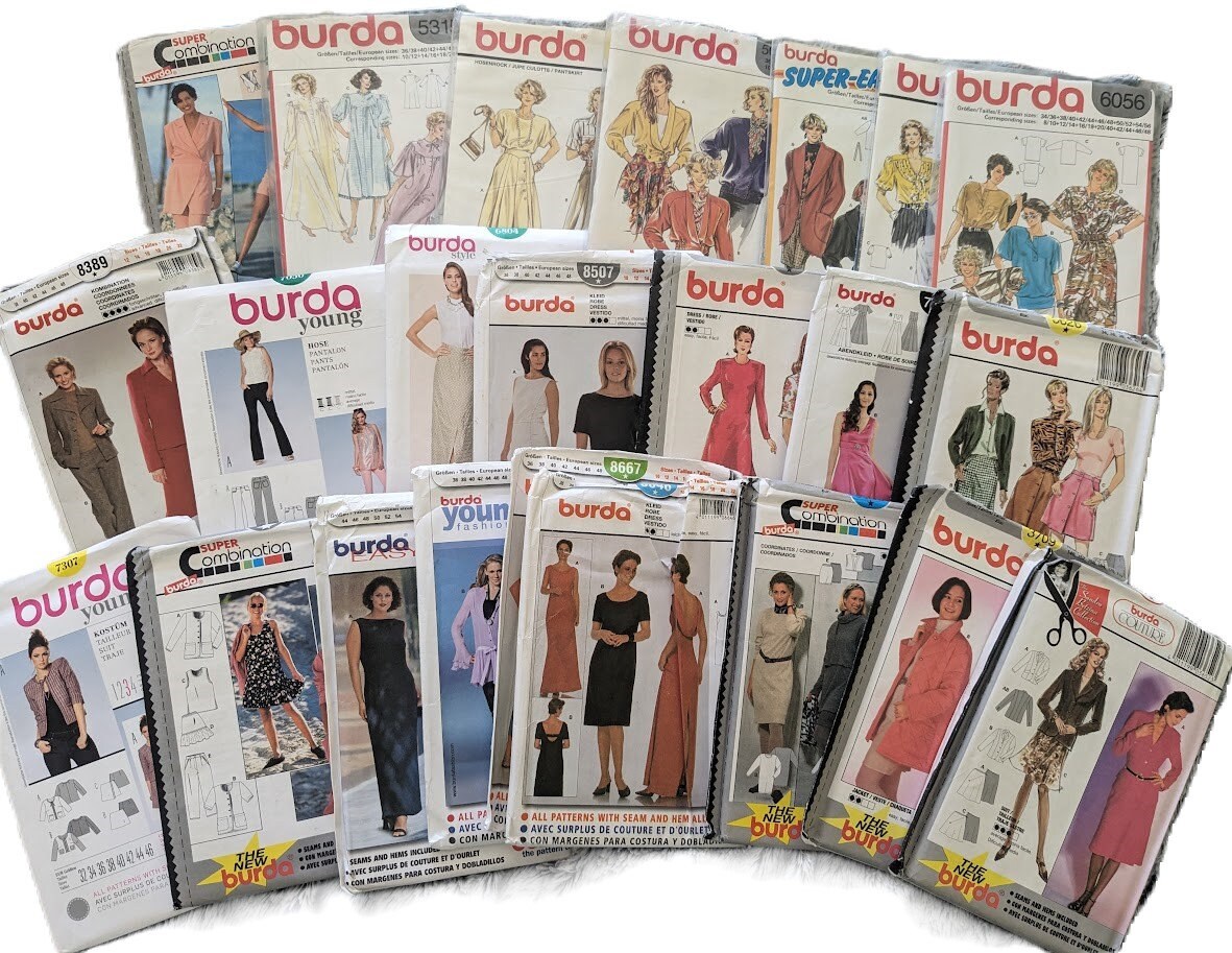 Burda Sewing Pattern 8646 8667 3735 7737 3626 3652 3709 5315 6804 8389 ...