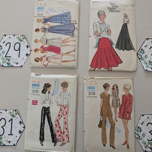 UNCUT Vintage Vogue Sewing Pattern 8234 8105 7759 9253 8177 9224 8244 ...
