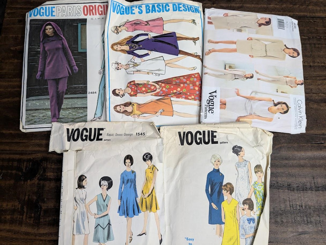 Vintage Vogue Designer Sewing Pattern 2484 2298 1635 1545 1600 1968 - Etsy