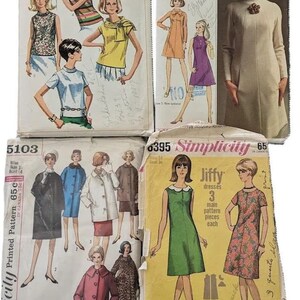 B34 1960s Sewing Pattern Simplicity 3382 7161 7807 7072 4423 4125 7671 ...