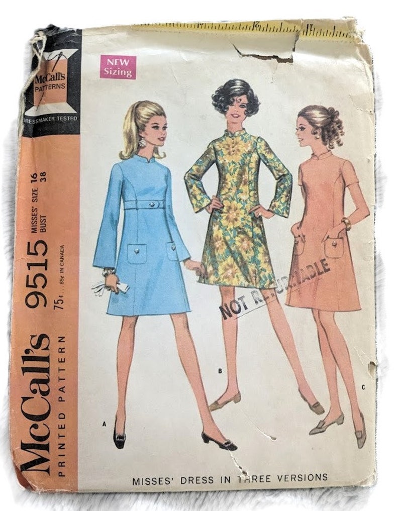 B38 1960s Vintage Sewing Pattern Mccalls 9515 9621 9565 Simplicity 7535 ...