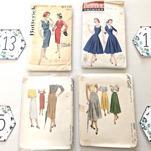 1940s/50s Vintage Sewing Pattern Simplicity 4117 4376 4946 1212 4784 ...
