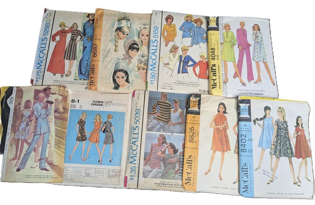 1960/70s Vintage Sewing Pattern Mccalls 8826 8402 5039 4048 5159 3302 ...