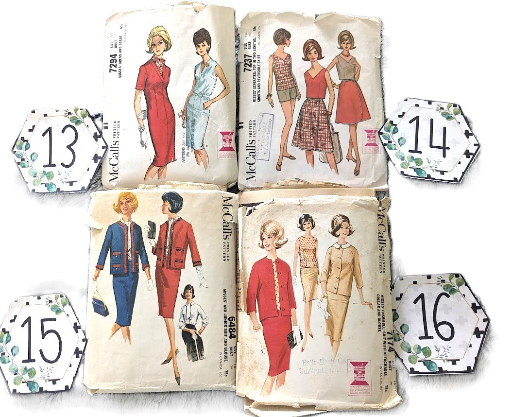 B36 1960s Vintage Sewing Pattern Simplicity 8341 6094 4694 7115 5821 ...