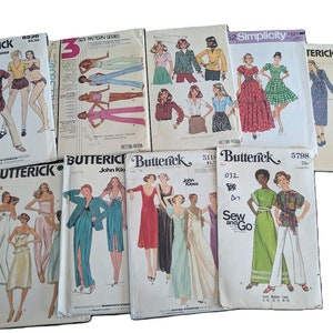 1970s Vintage Sewing Pattern Most Uncut Butterick 3434 6857 5118 6536 ...