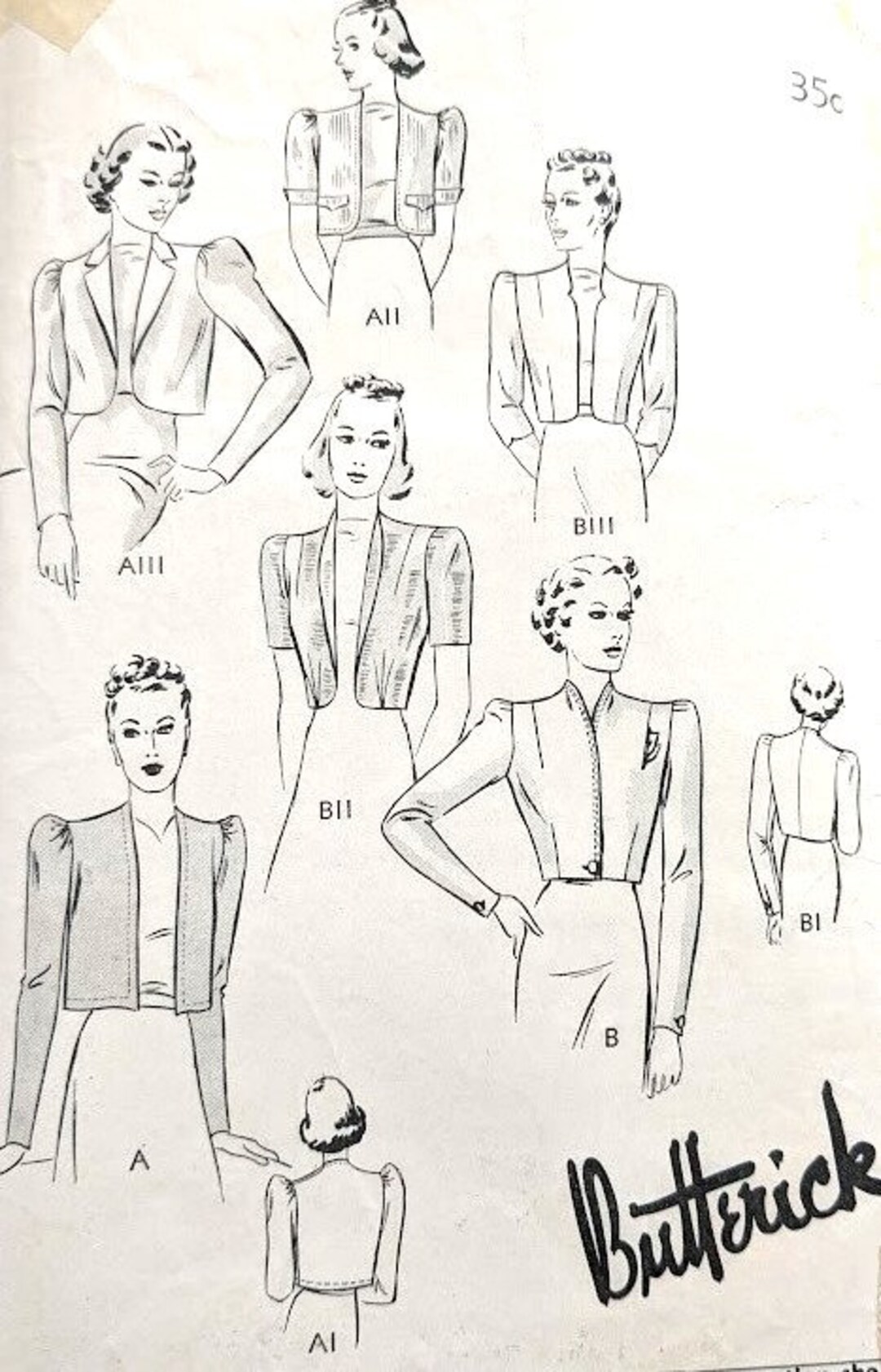 Ships Free CHECKED COMPLETE 1920s/1930s Unprinted Vintage 1930s Sewing ...