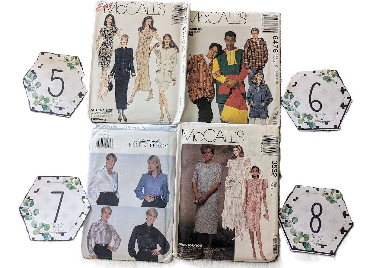 1990s Vintage Sewing Patterns Mccalls 5815 7942 2294 2971 7035 6796 ...