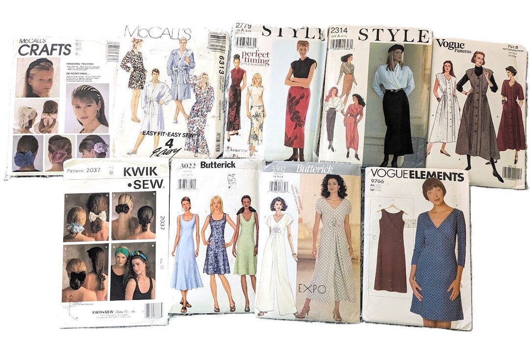 Uncut 1990s Vintage Sewing Pattern Style 2779 Kwik Sew 2037 3890 3766 ...