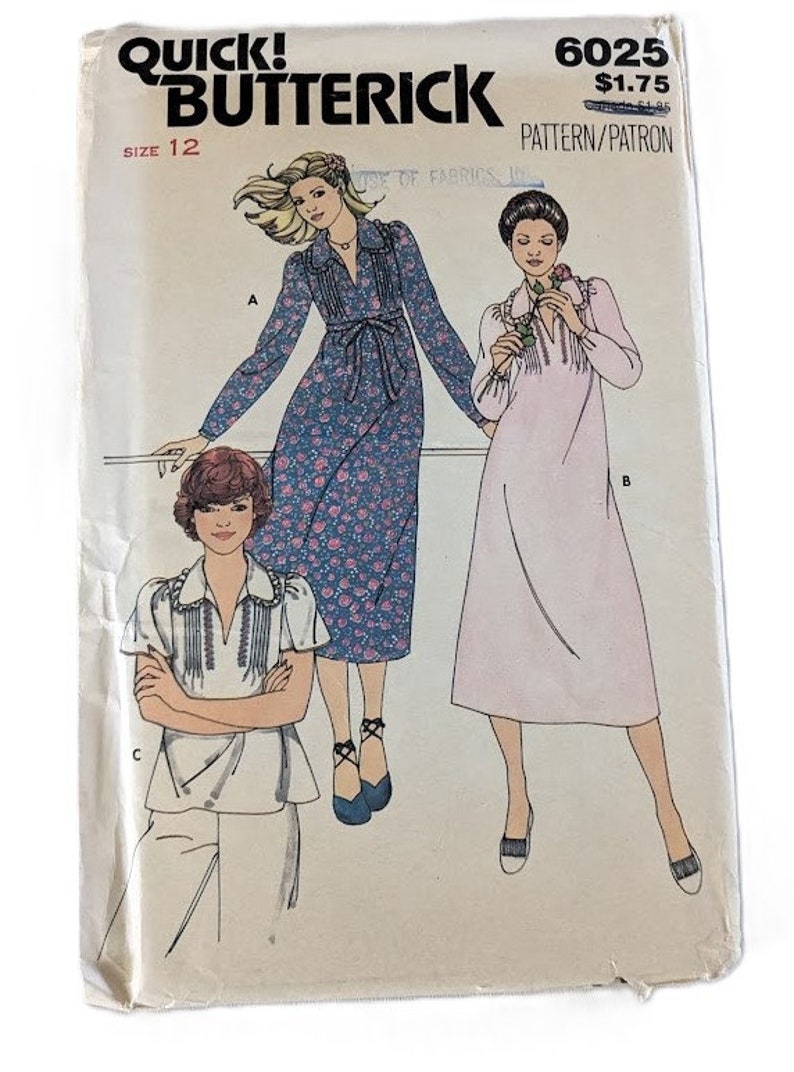 1970s Vintage Sewing Pattern Butterick 6536 6025 5798 Simplicity 6452 ...