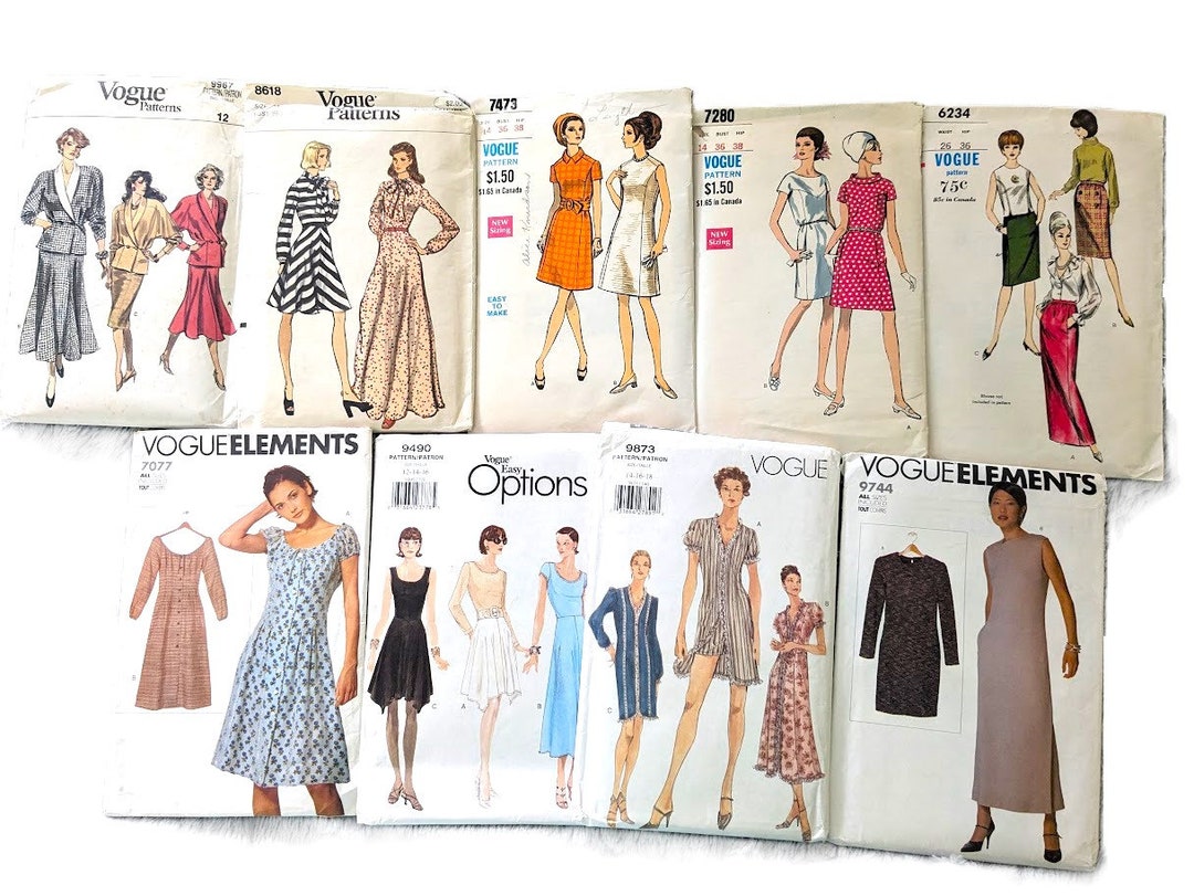Vintage Vogue Sewing Pattern 6234 7280 7473 8618 9967 8184 9490 7207 ...
