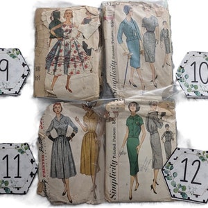 1950s Vintage Sewing Pattern Simplicity 1550 1124 1450 4437 4019 1311 ...