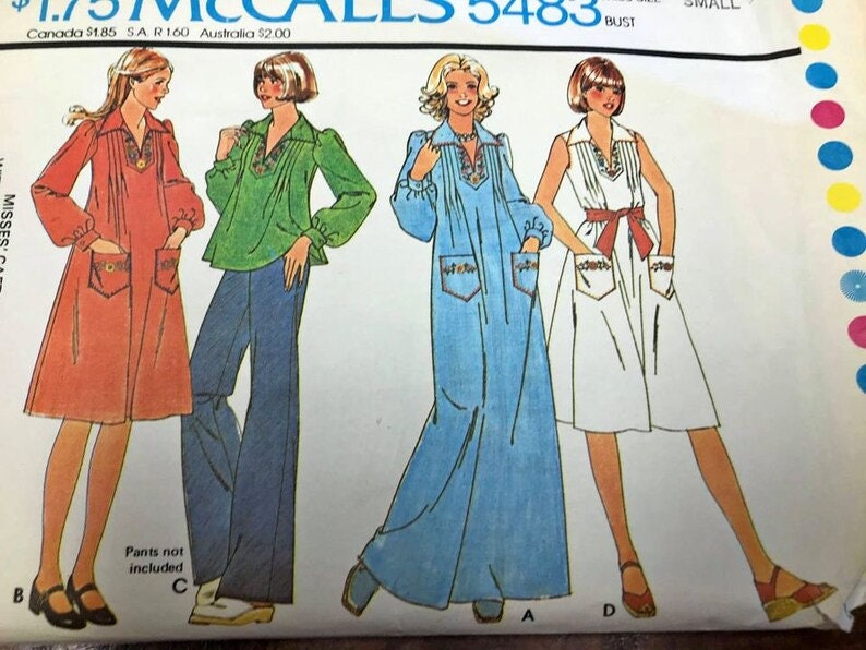 U Pick Bust 34 1970s Vintage Sewing Pattern Mccalls 2389 2443 3050 2519 ...