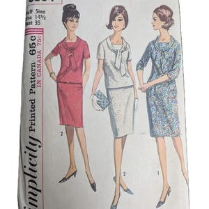 B36 1960s Vintage Sewing Pattern Simplicity 6094 4694 7115 5821 4532 ...
