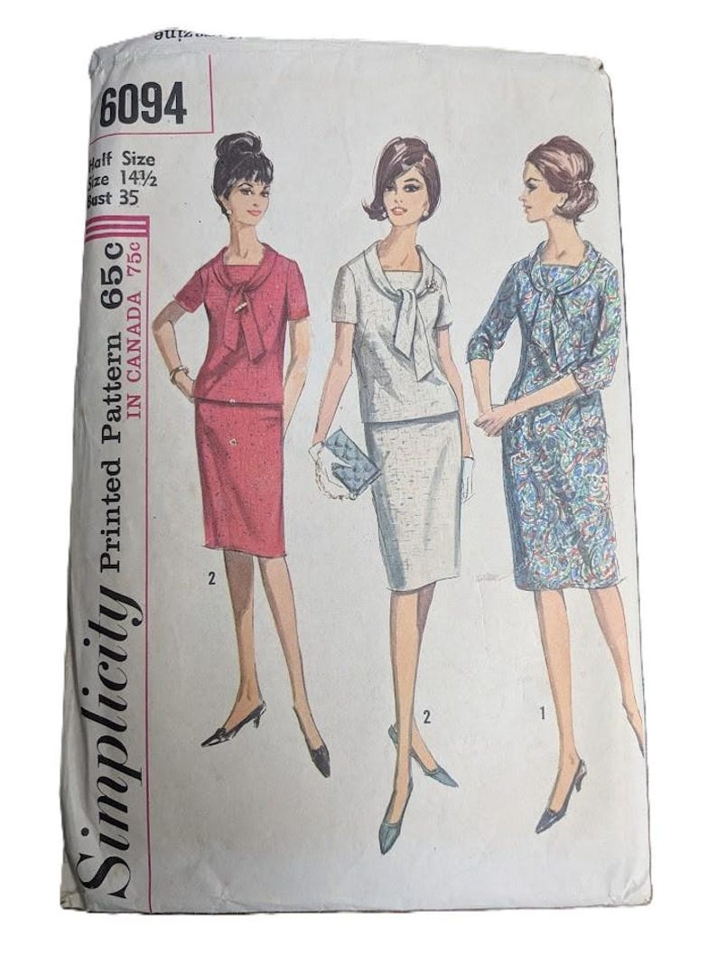 B36 1960s Vintage Sewing Pattern Simplicity 8341 6094 4694 7115 5821 ...