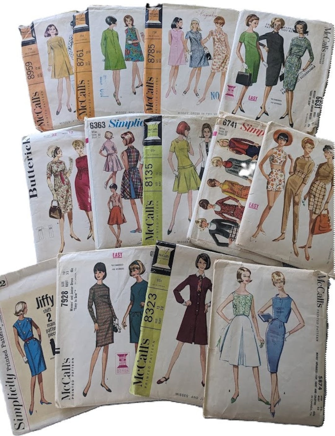 Vintage Sewing Pattern B32 Simplicity 4952 6741 6592 Mccalls 7800 7215 ...