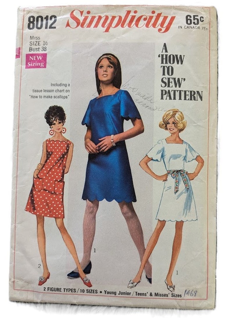 B38 1960s Vintage Sewing Pattern Mccalls 9515 9621 9565 Simplicity 7535 ...