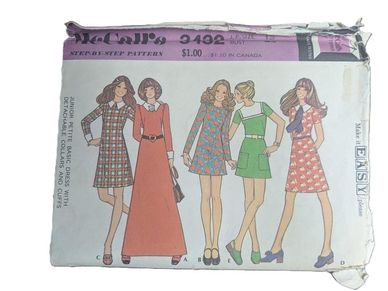 1970s Vintage Sewing Pattern Simplicity 8349 9321 5359 8618 7079 8969 ...