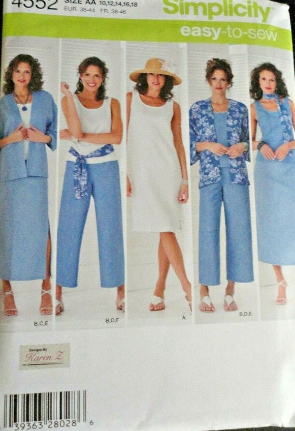 U Pick Uncut Vogue Simplicity Sewing Patterns Reg/plus Size Dress Pants ...