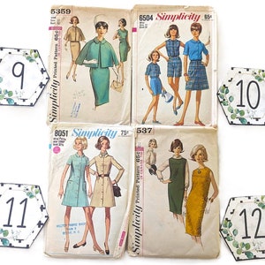 B32 1960s Sewing Pattern Simplicity 7582 7702 8411 7105 7853 2242 3622 ...