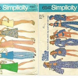 Vintage Sewing Pattern Simplicity 6024 6094 8849 6383 6490 6627 6651 ...