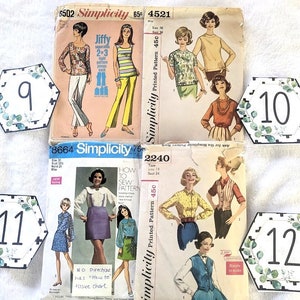 10-18 1960s Vintage Sewing Pattern Mccalls 8579 9258 2365 8020 9498 ...
