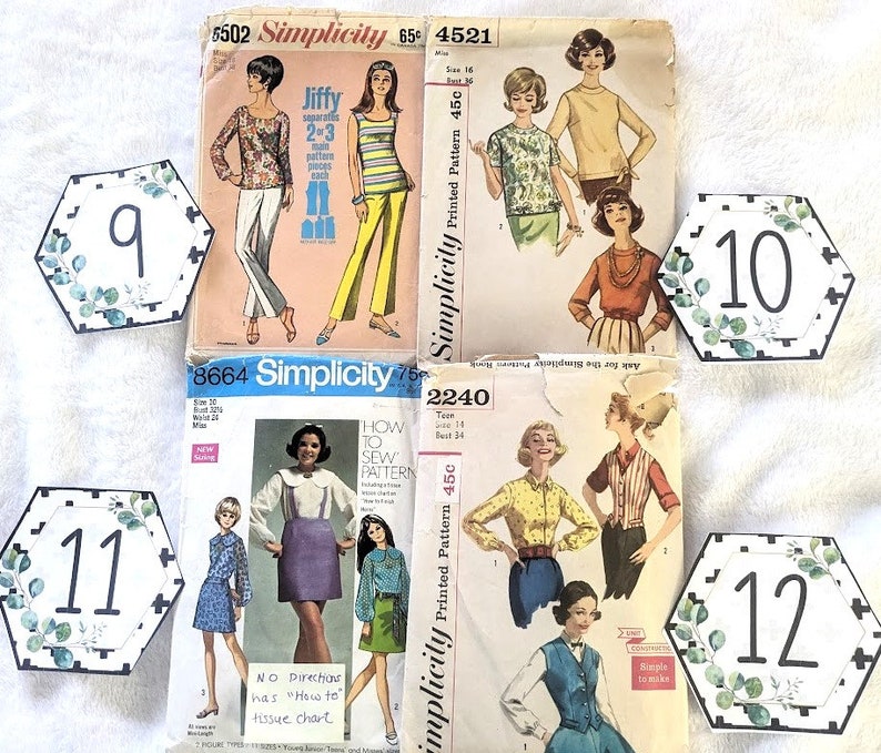 10-18 1960s Vintage Sewing Pattern Mccalls 8337 9258 2365 8020 ...