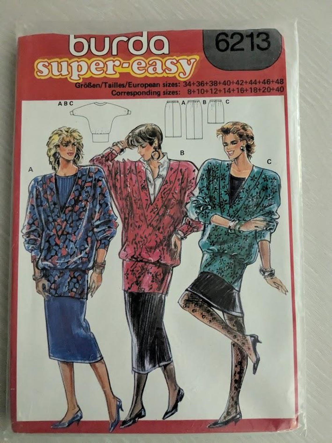 Uncut Sewing Patterns Burda 6964 5079 5425 4915 6235 6500 4826 3135 ...