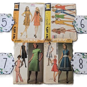 U Pick Bust 34 1970s Vintage Sewing Pattern Mccalls 2389 2443 3050 2519 ...