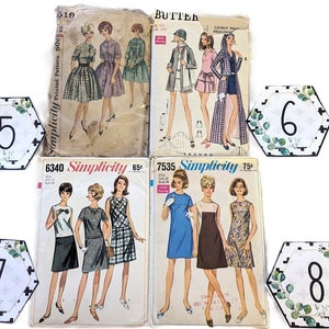 B36 Vintage Sewing Pattern Simplicity 3036 5910 8147 7045 7120 7702 ...