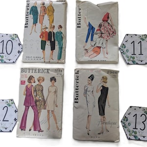 1960s/70s Vintage Sewing Pattern 5698 7033 5773 7739 5454 5459 5805 ...