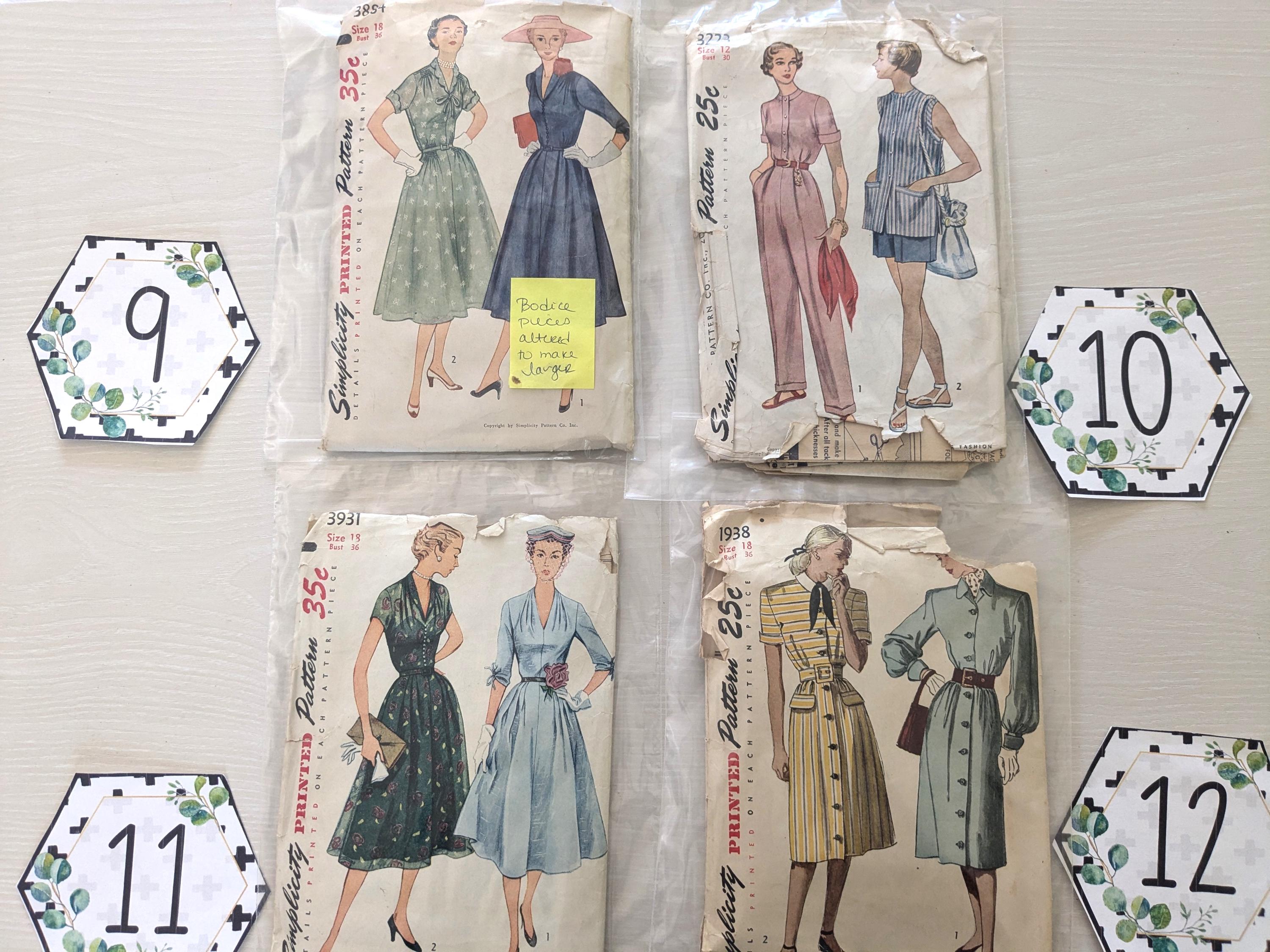 1940s/50s Vintage Sewing Pattern Simplicity 4117 4376 2000 1212 4784 ...