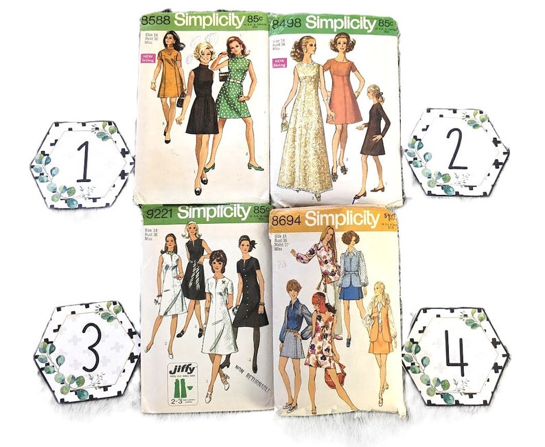 B36 1970s Vintage Sewing Pattern Mccalls 6071 4782 3608 2199 4610 2199 ...