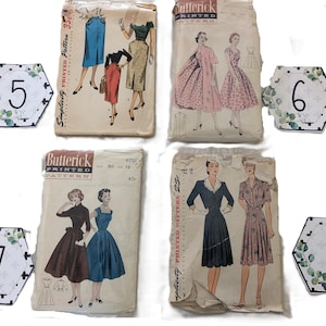 1940s/50s Vintage Sewing Pattern Simplicity 4117 4946 1212 4784 1230 ...