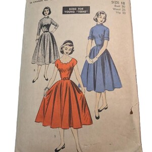 1950s Gorgeous Rockabilly Vintage Sewing Pattern Butterick 6772 7038 ...