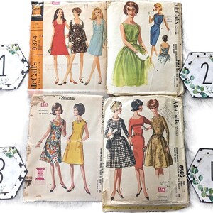 1960s Vintage Sewing Pattern Mccalls 9374 6276 7159 9421 Simplicity ...