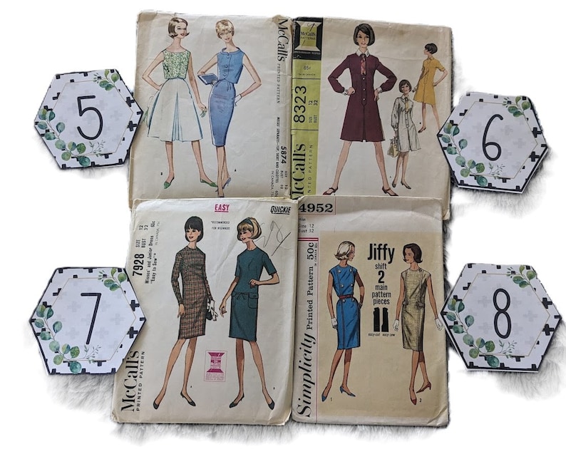 Vintage Sewing Pattern B32 Simplicity 4952 6741 6592 7133 Mccalls 7800 ...