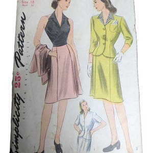 1940s/50s Vintage Sewing Pattern Advance 6145 Simplicity 2784 3092 2483 ...