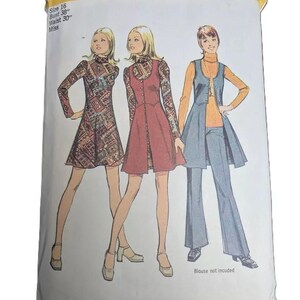 Larger/plus Size 1970s Vintage Sewing Pattern Mccalls 5451 6822 4587 ...