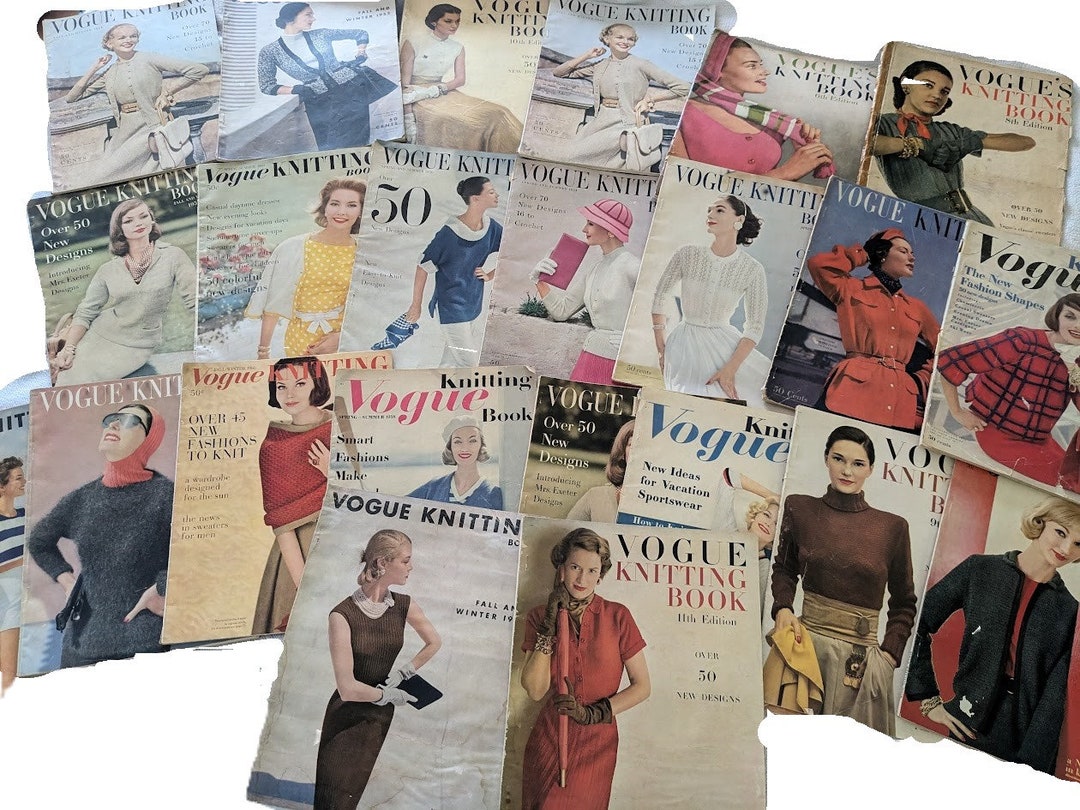 Vintage Vogue Knitting Book 1954 1952 1956 1960 1945 1957 1959 1958 ...