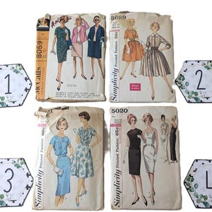 1960s Vintage Sewing Pattern Mccalls 2023 8036 2244 8059 8395 ...