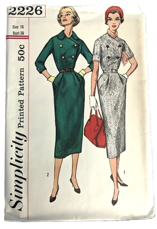 Gorgeous 1950s Vintage Sewing Dress Patterns Simplicity 1988 3752 2226 ...