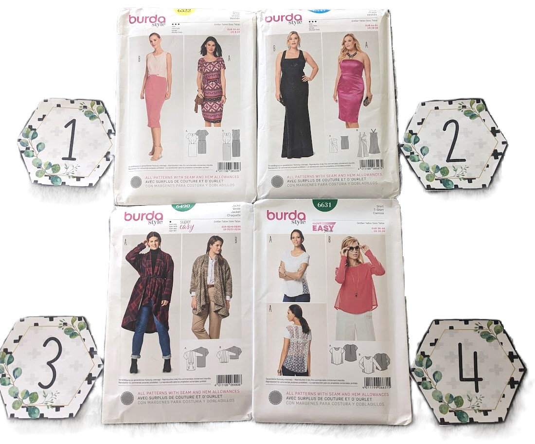 Burda Sewing Pattern 27642 6522 6547 6490 6631 6883 6909 6530 6754 6523 ...