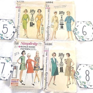 10-18 1960s Vintage Sewing Pattern Mccalls 8337 9258 2365 8020 9498 ...