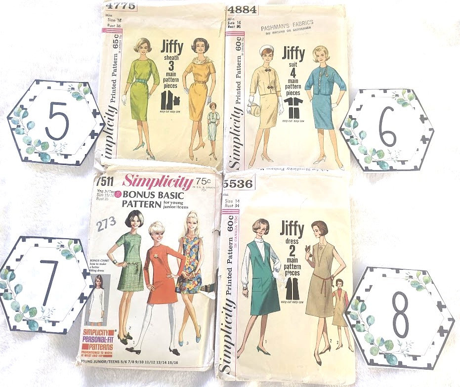 10-18 1960s Vintage Sewing Pattern Mccalls 8337 9258 2365 8020 ...
