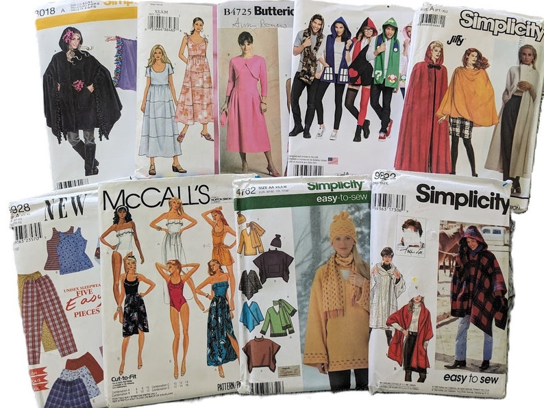 UC FF Sewing Pattern Simplicity 4782 8194 8018 7016 9822 New Look 6928 ...