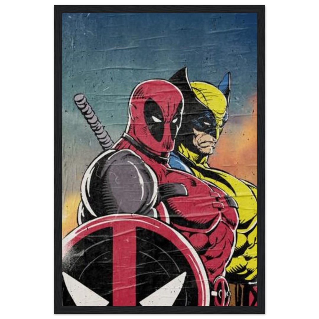 Deadpool and Wolverine Premium Matte Paper Wooden Framed Poster - Etsy