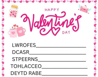 Printable Valentine's Day Word Search, Valentine Gnome Word Search ...