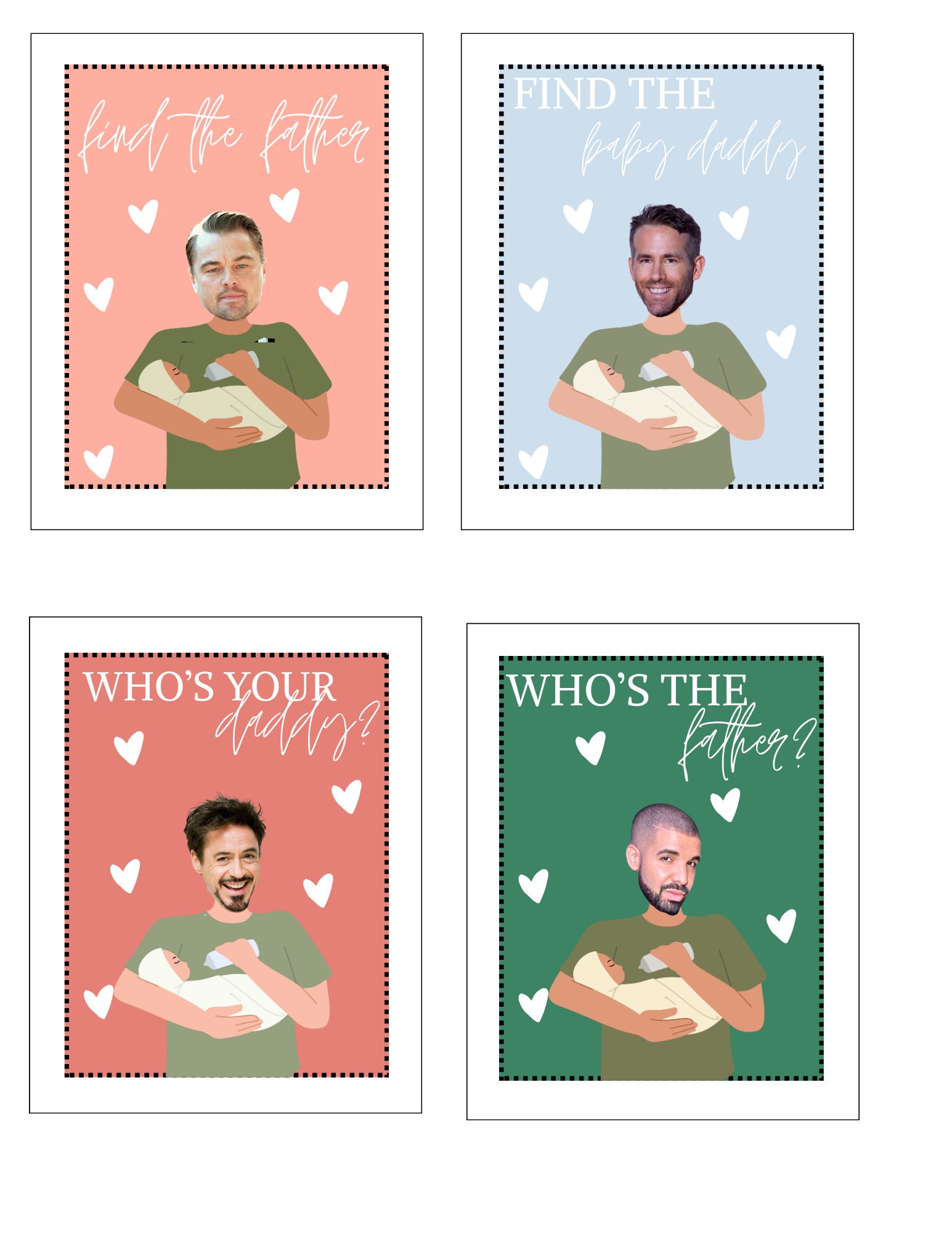 Editable Baby Shower Find the Father Scratch off Ticket Print From Home ...