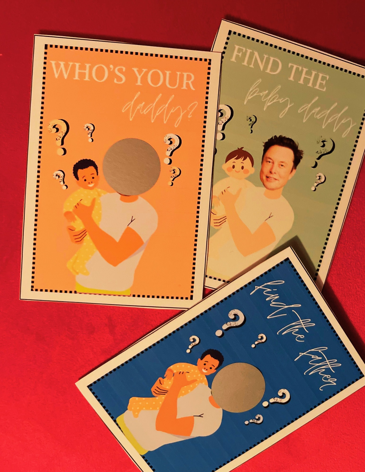 Editable Baby Shower Find the Father Scratch off Ticket Print From Home ...