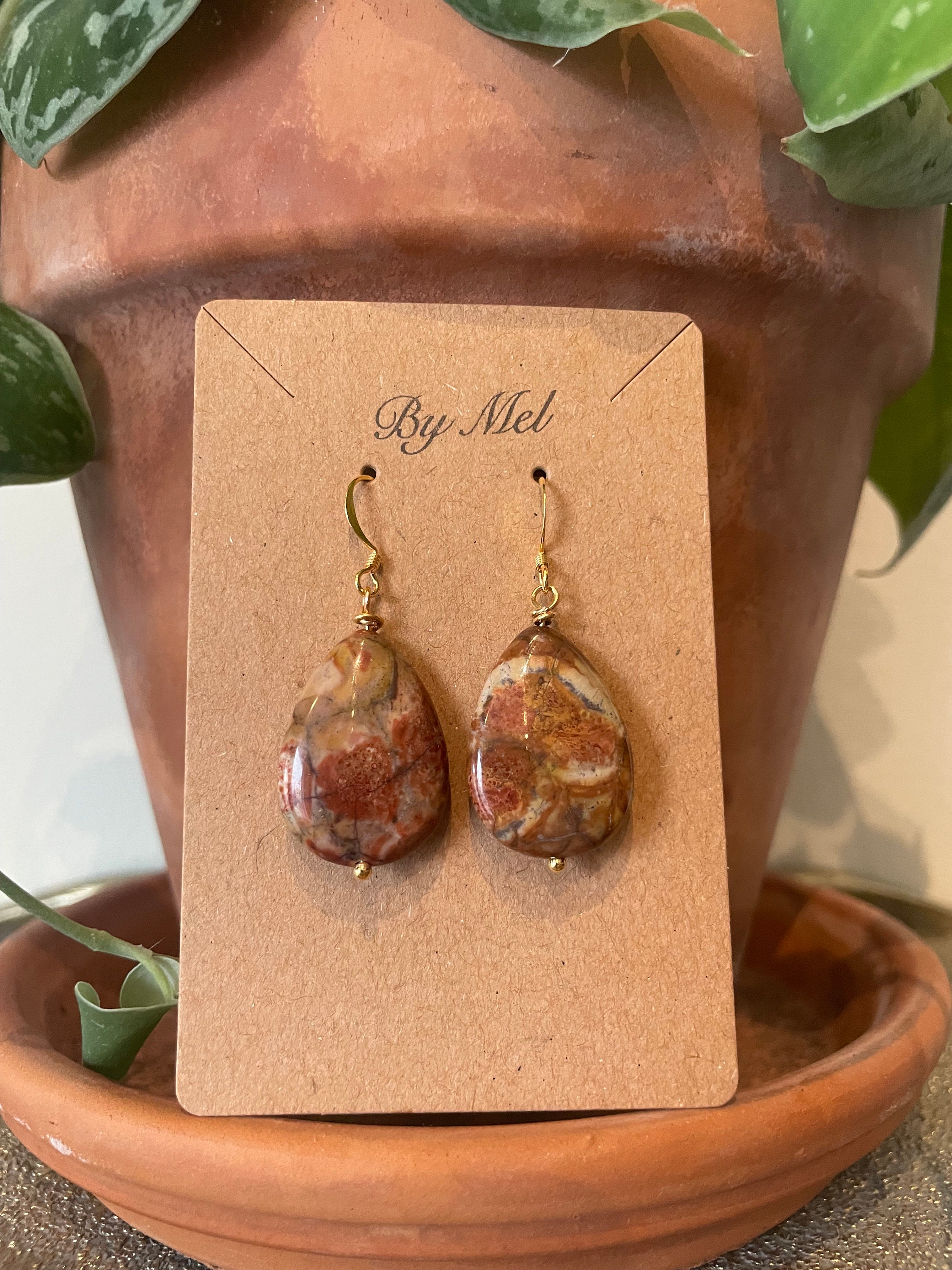 Birds Eye Rhyolite Earrings - Etsy
